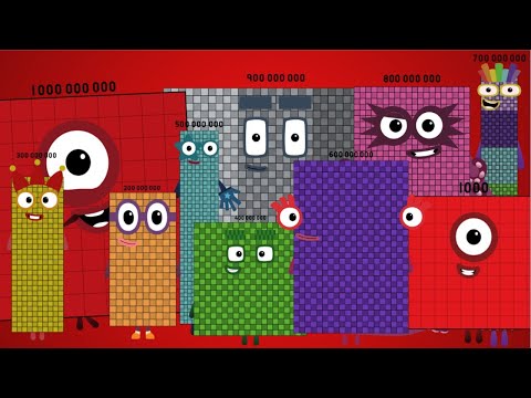 NEW  NUMBERBLOCKS BAND FULL EPISODES (100 to 1 000 000 000) But NORMAL