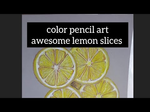 how to draw Lemon slices /color pencil art step by step.easy for ...