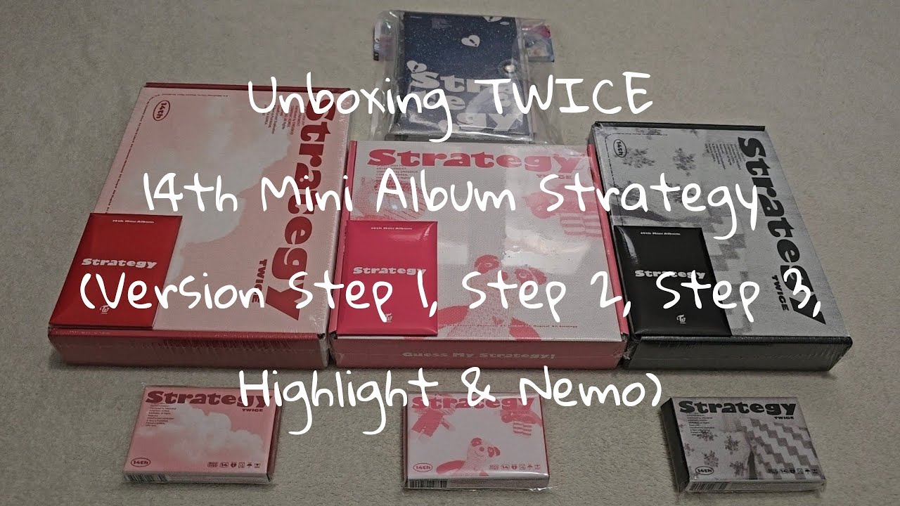 [UNBOXING] TWICE 14th Mini Album "Strategy" (Version Step 1, Step 2 ...