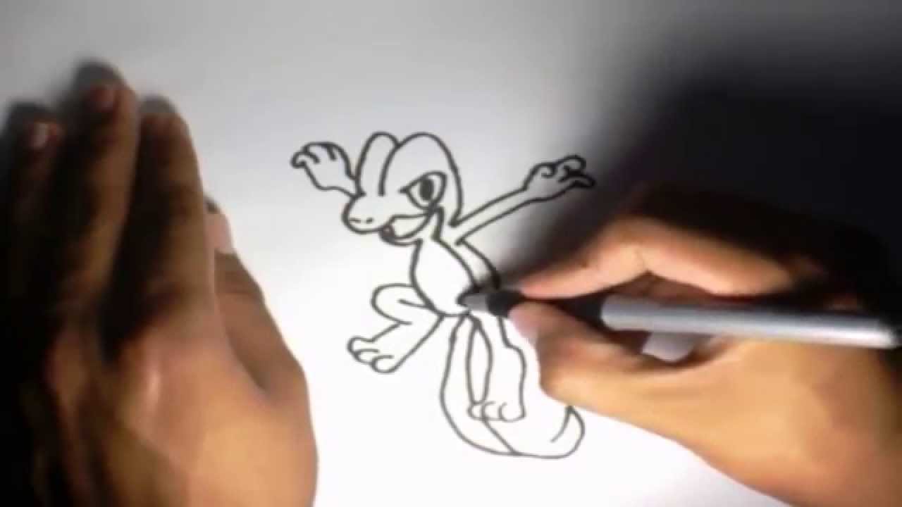 Como dibujar a Treecko Pokémon l How to draw Pokemon Treecko - YouTube