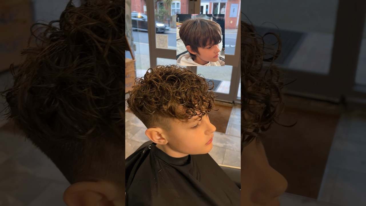 Curly Boys Perm , straight hair to Curly hair . Permed men’s hair with ...