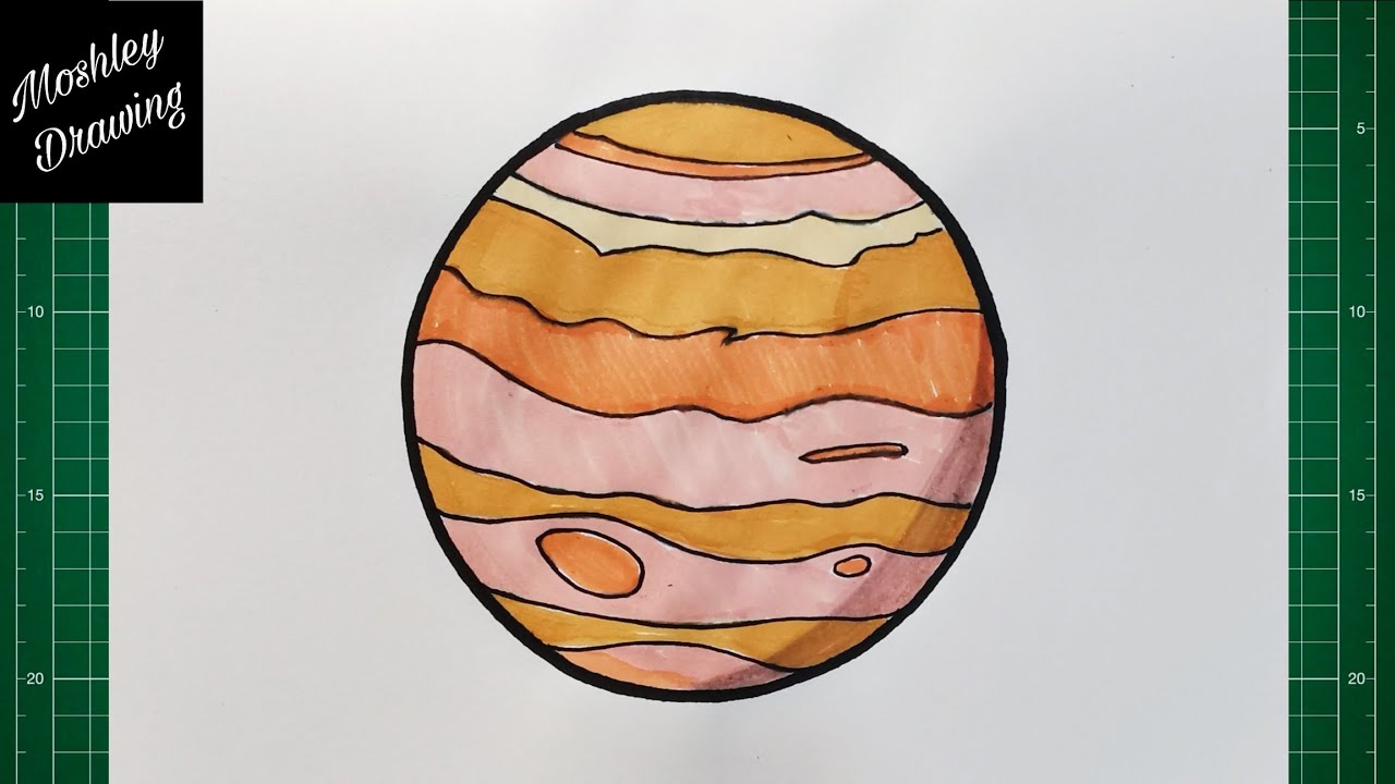 How to Draw Jupiter Planet easy - YouTube