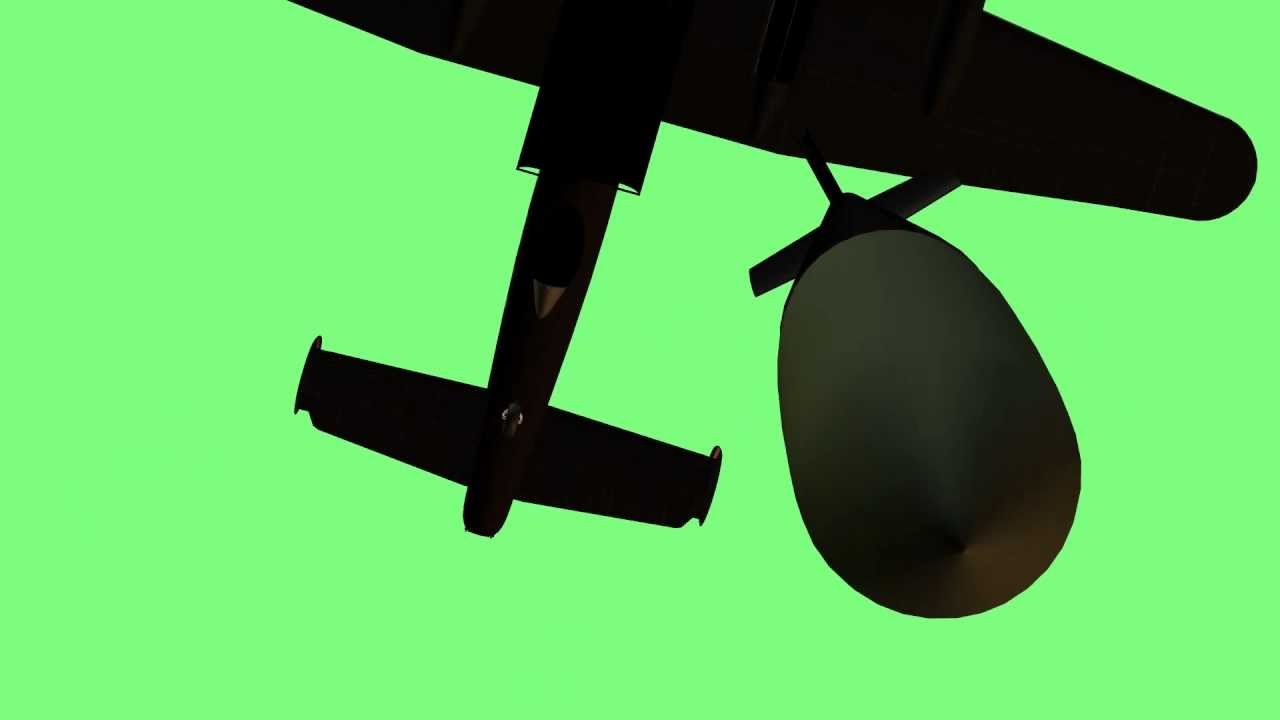 Lancaster Heavy Bomber World War II 2 spitfire bomb drop green screen ...