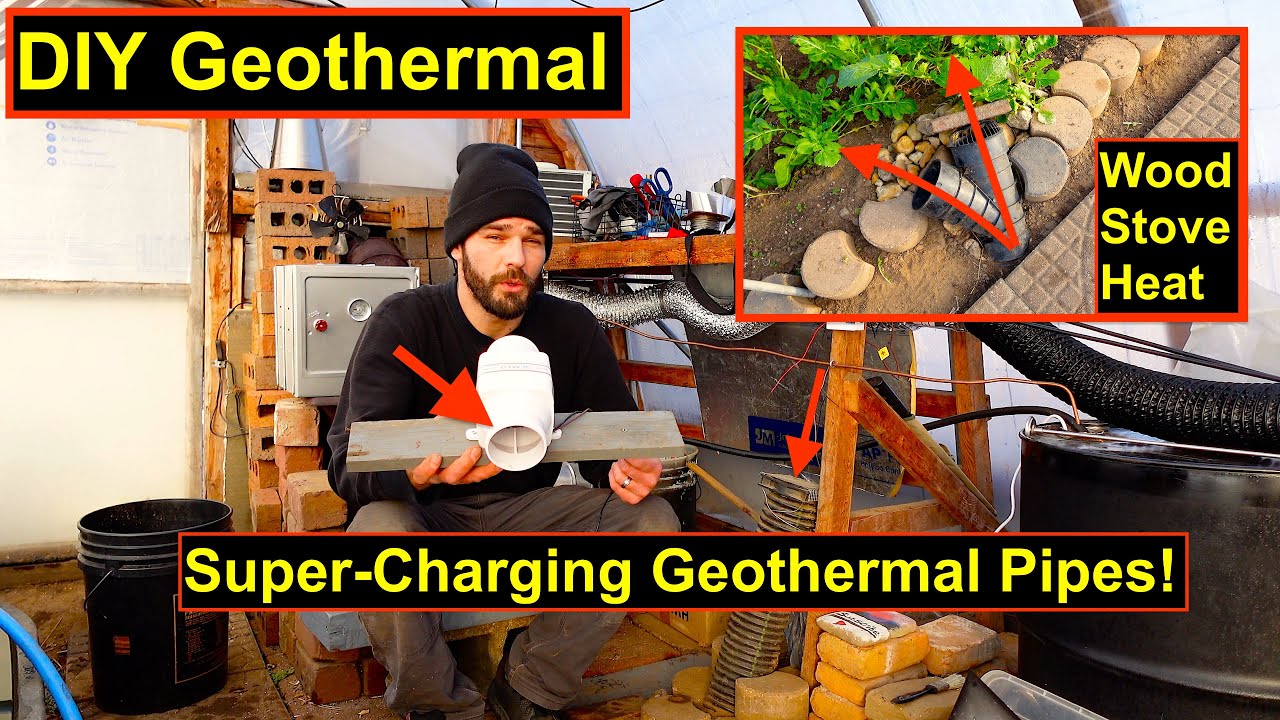 DIY Geothermal Experiment - Heating Underneath Our Greenhouse With Wood ...