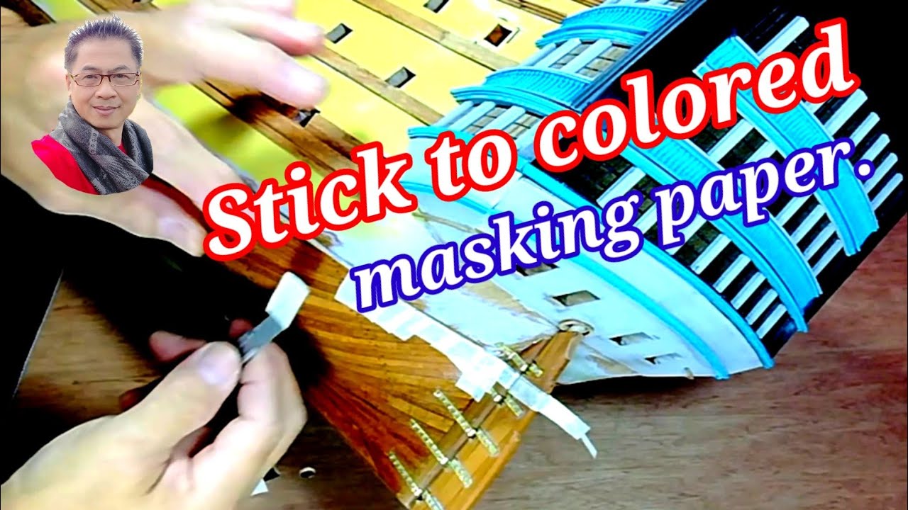H.M.S.Victory Model Ship and Stick to colored masking paper.@Shipmodel ...