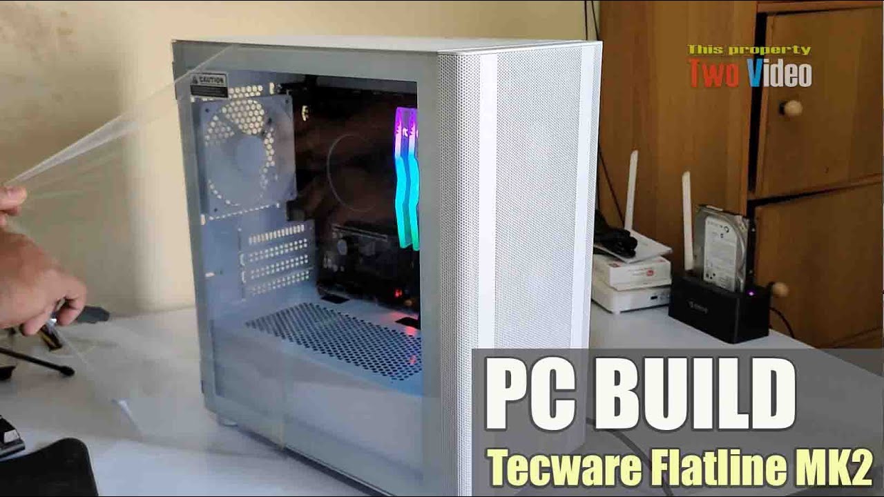 Tecware Flatline TG MK2 White PC Build | Gaming PC Case - YouTube