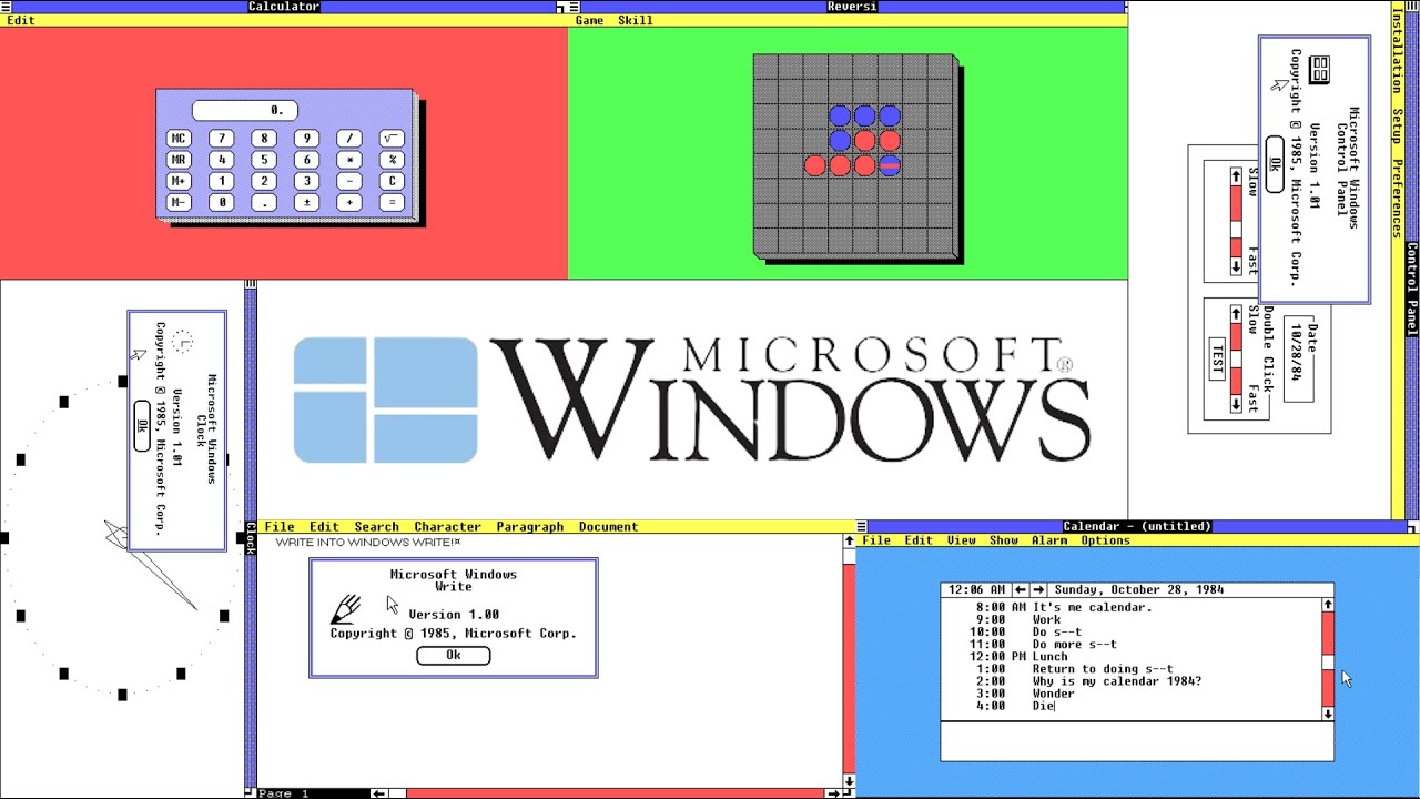Windows 1.01 On Windows 11 (Demo) - YouTube