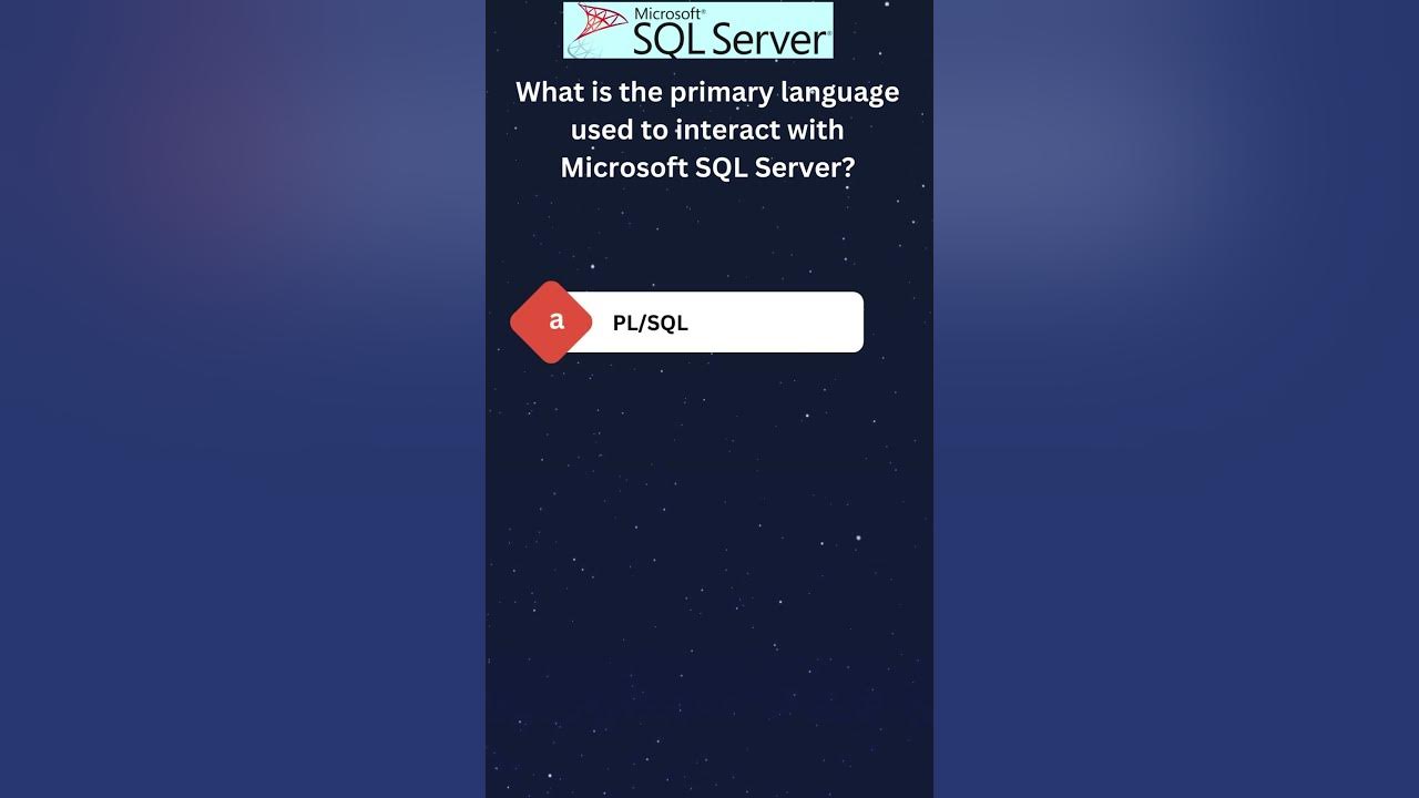 Sql Server Primary Language Sqlfordataengineer Learnsql Sqlserver Youtube 9183