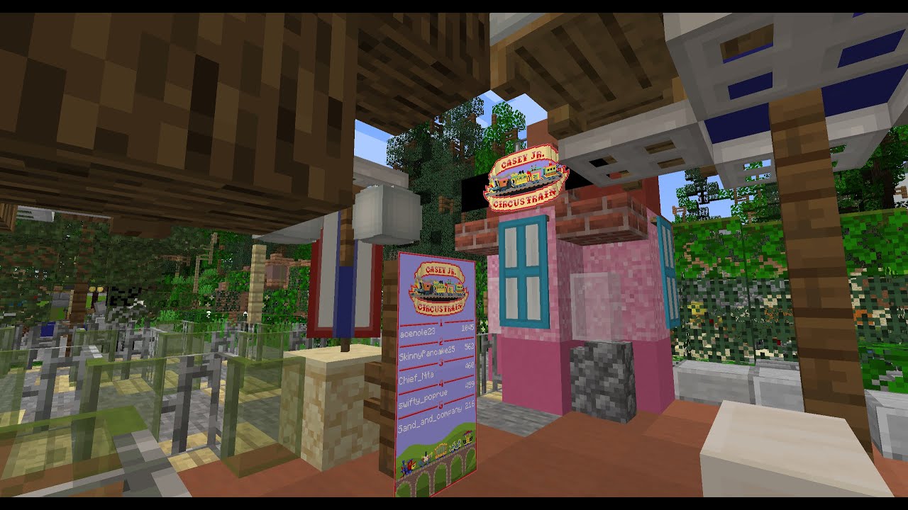 Minecraft Casey Jr. Circus Train Full Ride POV | MCParks - YouTube