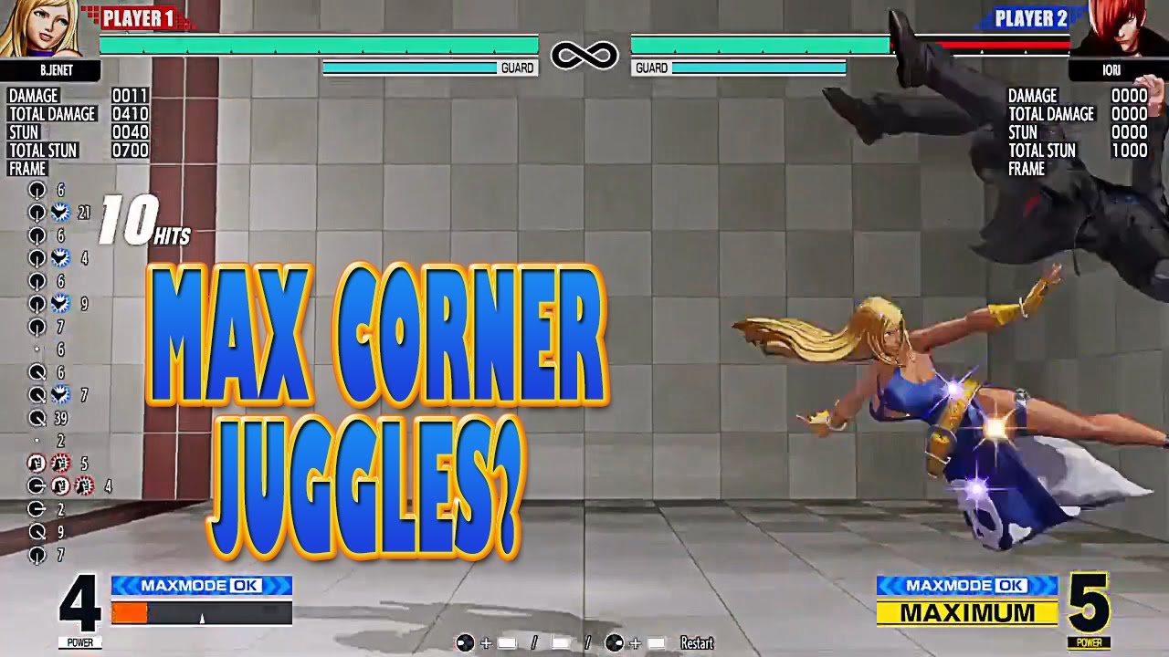 KOF XV: JENET - Corner Juggles - YouTube