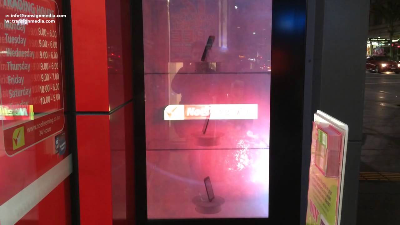 New Zealand's 1st and Largest 55" Transparent Retail Window Display ...