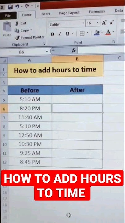 How To Add Hours To Time In Excel Exceltricks Exceltutorial Excel Shortvideo Exceltrick