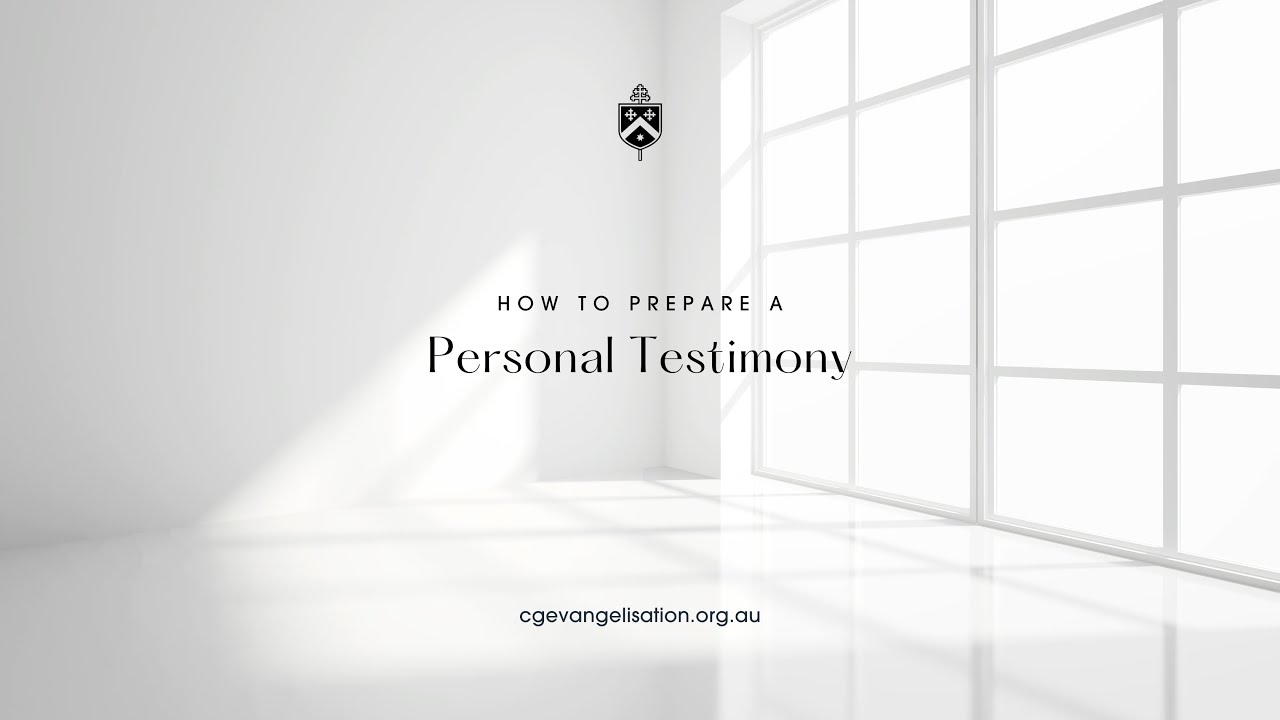 How to Prepare a Personal Testimony - YouTube