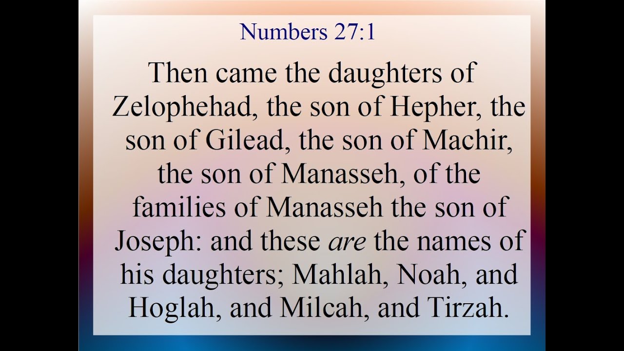Numbers 27 - YouTube