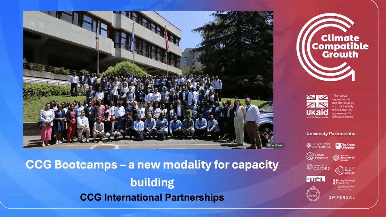 Climate Compatible Growth Capacity Building Bootcamps: Introduction - YouTube