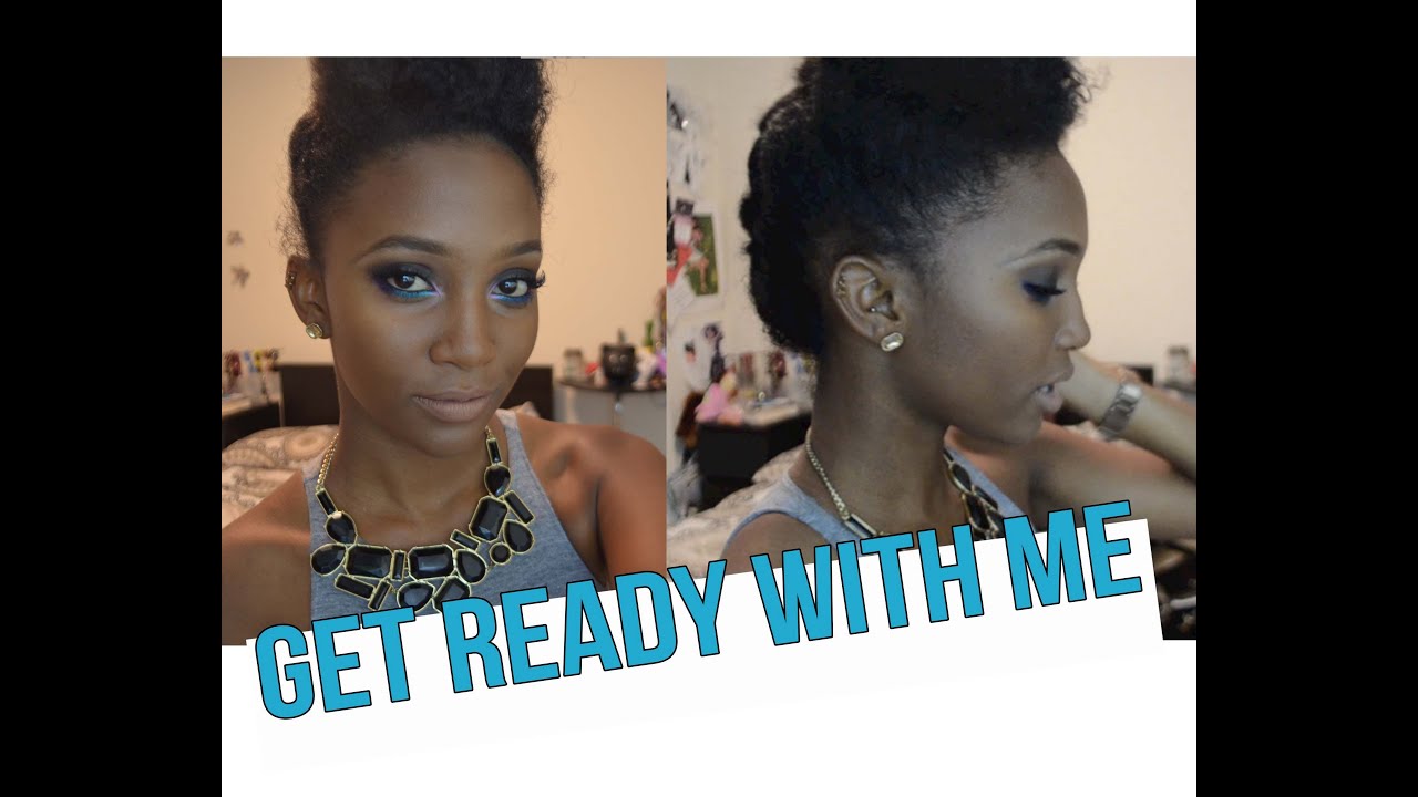 Get Ready With Me- Makeup, Natural Hair & Outfit! - YouTube