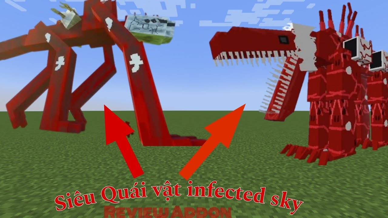 Bắt gặp Quái vật infected sky trong thành phố và cách triệu hồi nó|mcpe ...