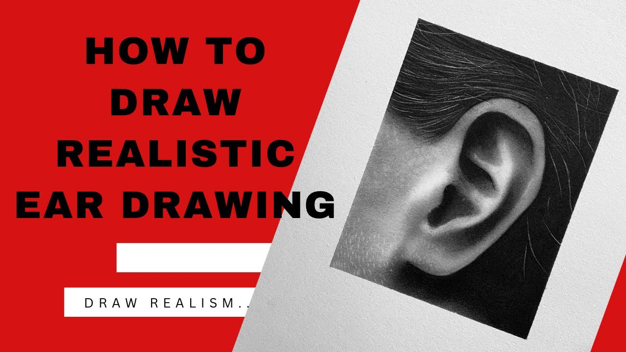 How to draw realistic ear drawing ️. - YouTube