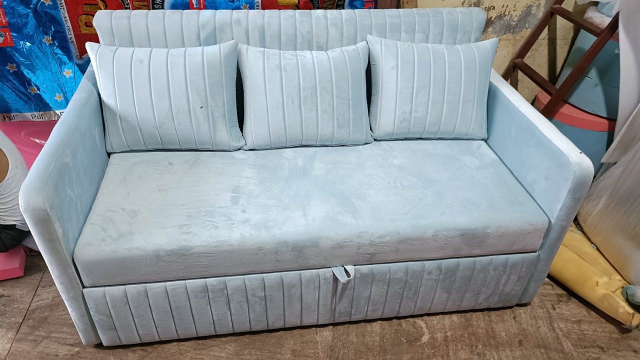 Sofa combed 3 Sitter new design looking beautiful - YouTube