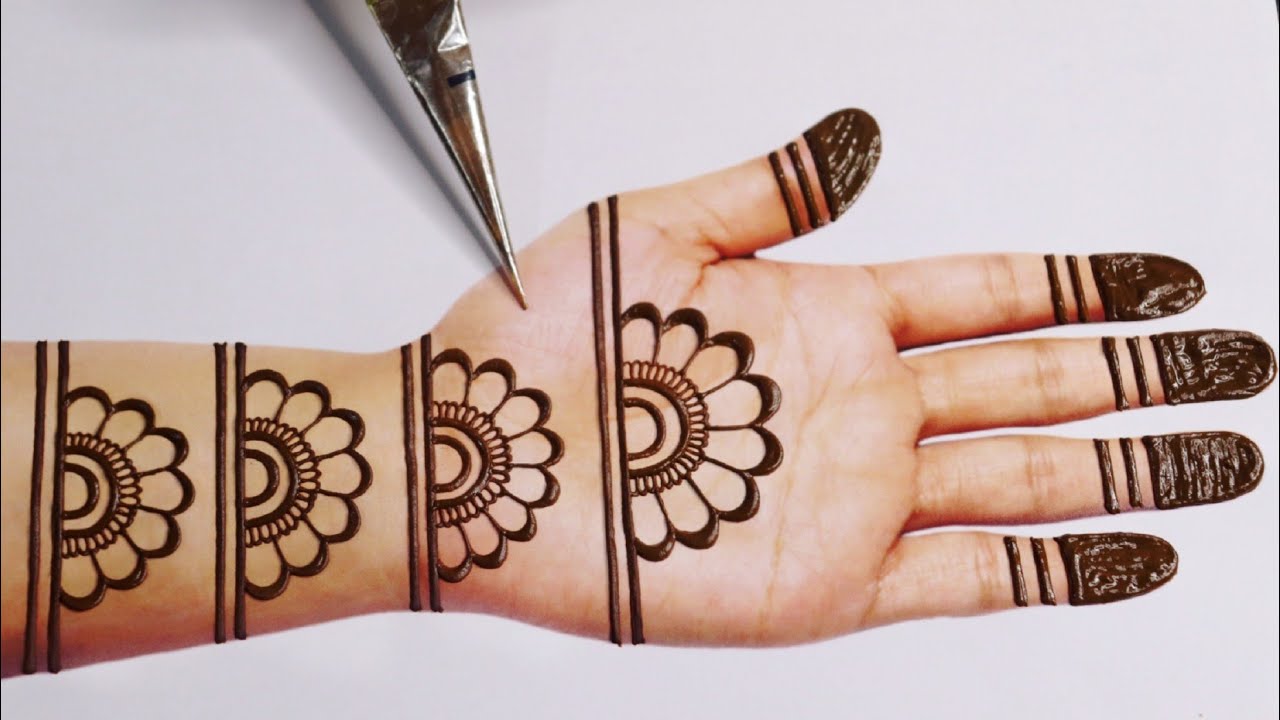 दिवाली स्पेशल- Latest Easy Mehndi design| Simple Mehandi ka design ...
