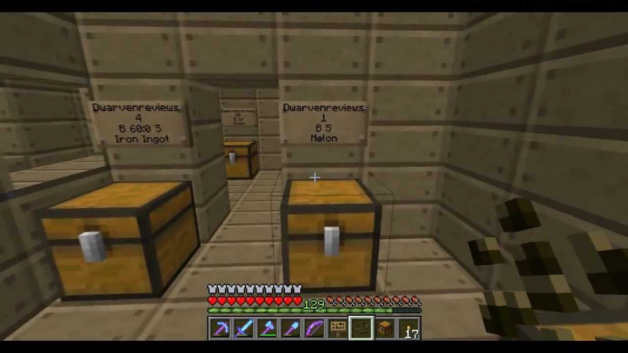 Minecraft tutorial: ChestShop(iConomy) - YouTube
