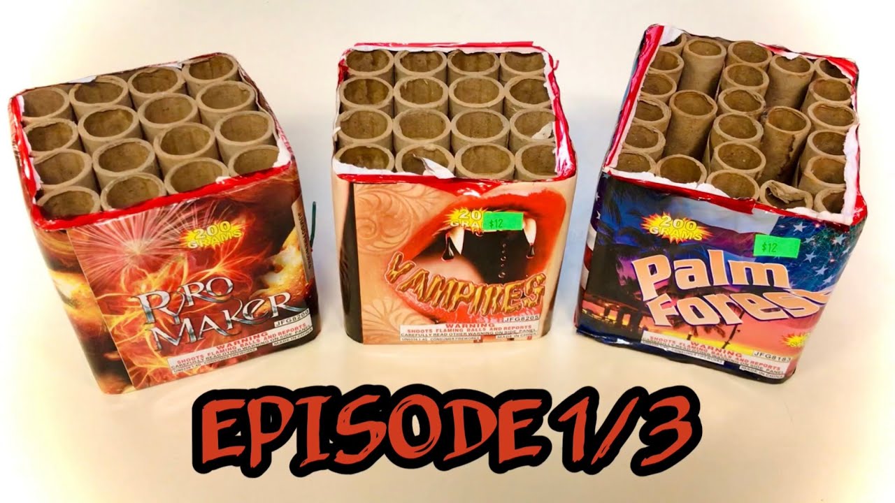 Comparing 200g Firework Cakes (Part 1 of 3) - YouTube
