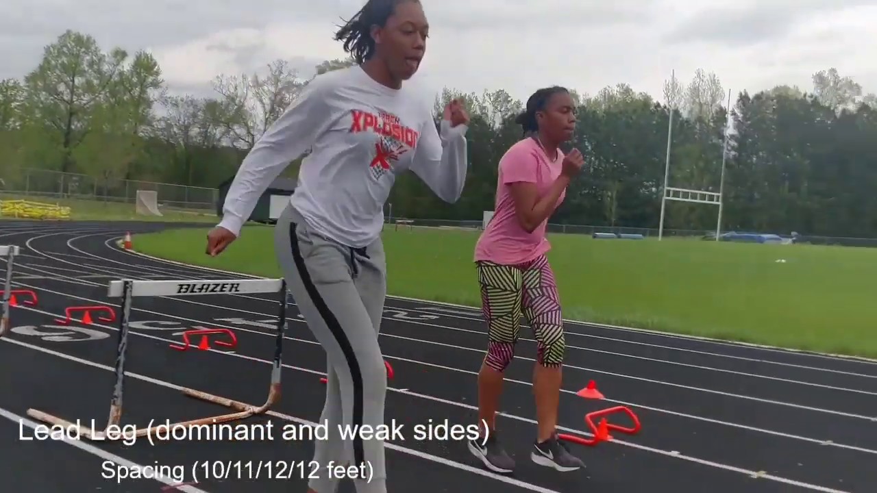 Hurdle Training - Rhythm work long and short hurdles with Cidney and ...