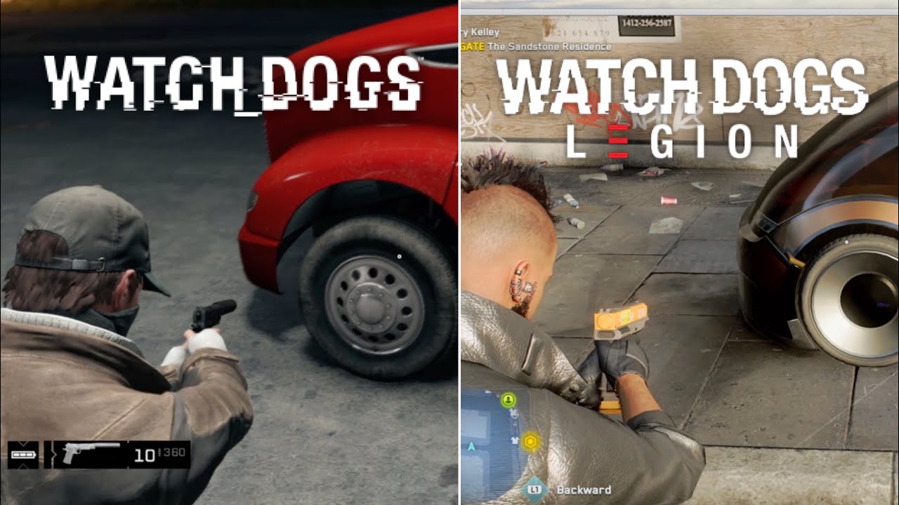 WATCH DOGS VS WATCH DOGS LEGION - Physics and Details Comparison - YouTube