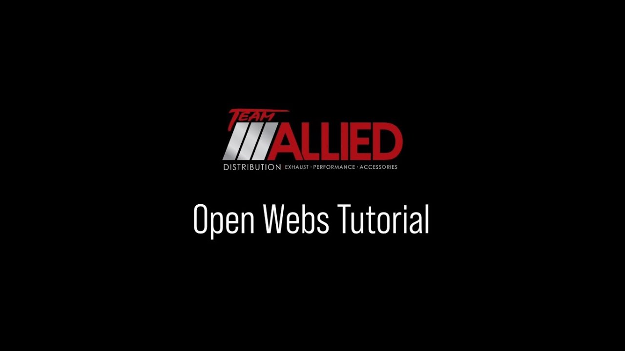 Team Allied Open Webs Tutorial - YouTube