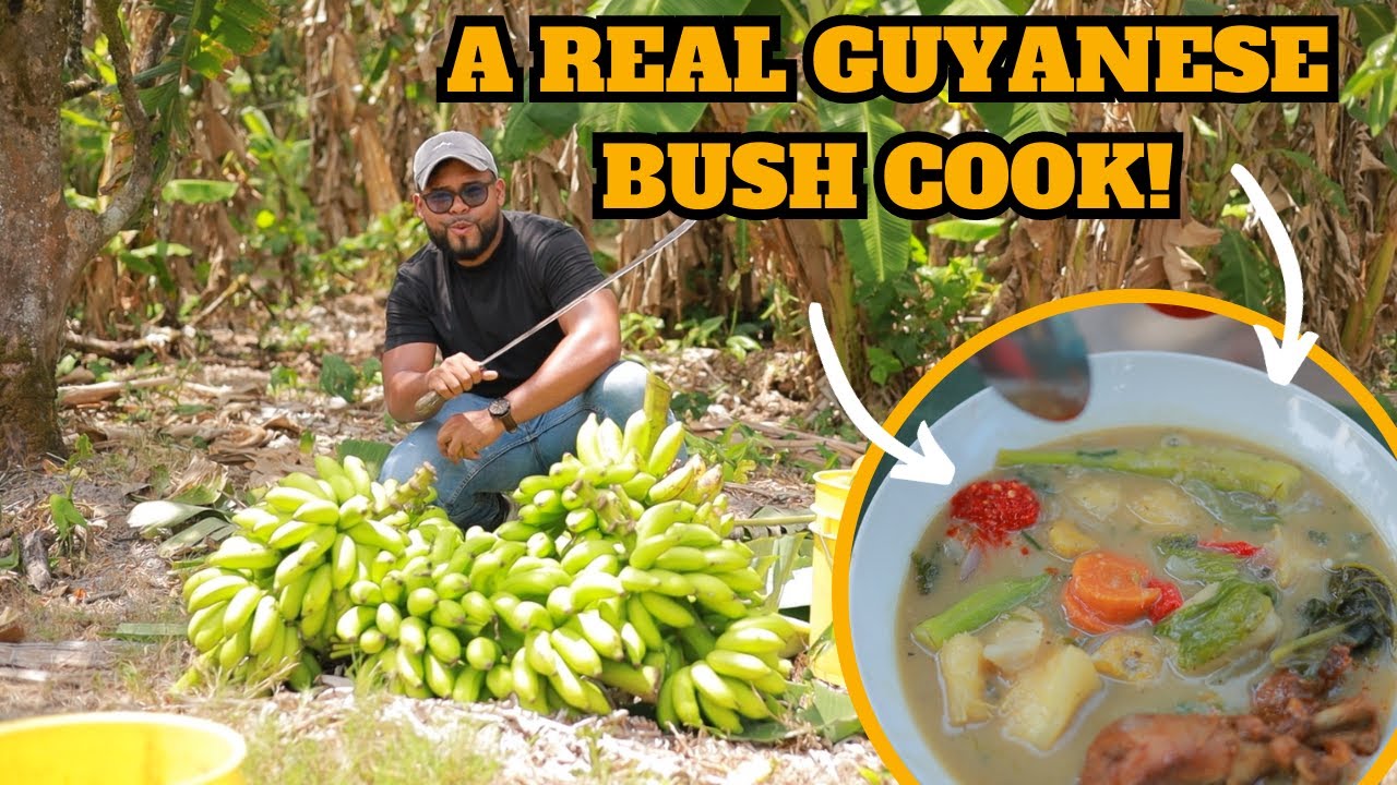 A Real GUYANESE BUSH COOK EXPERIENCE! in CANAL? | Big Bites EP 50 - YouTube