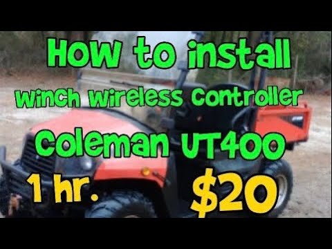 How to install a wireless remote control on a Coleman UT400 winch in a ...
