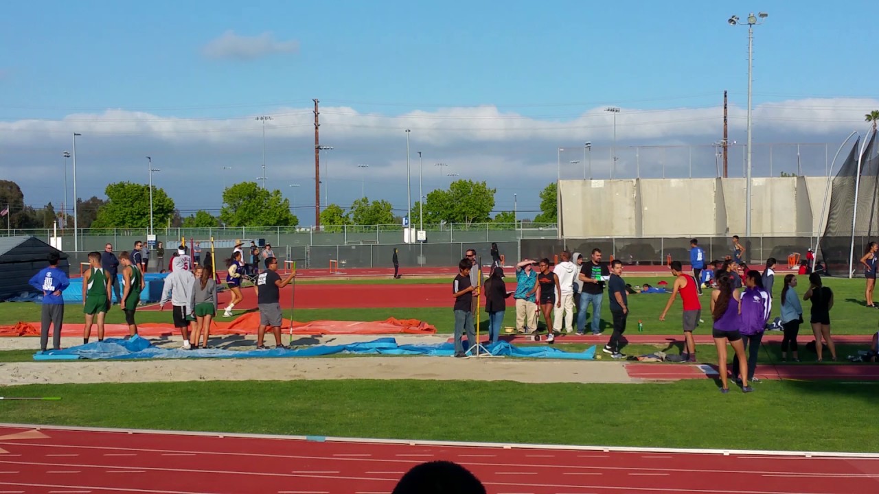 Sophomore Six Foot High Jump Garden Grove League Finals 2016 - YouTube