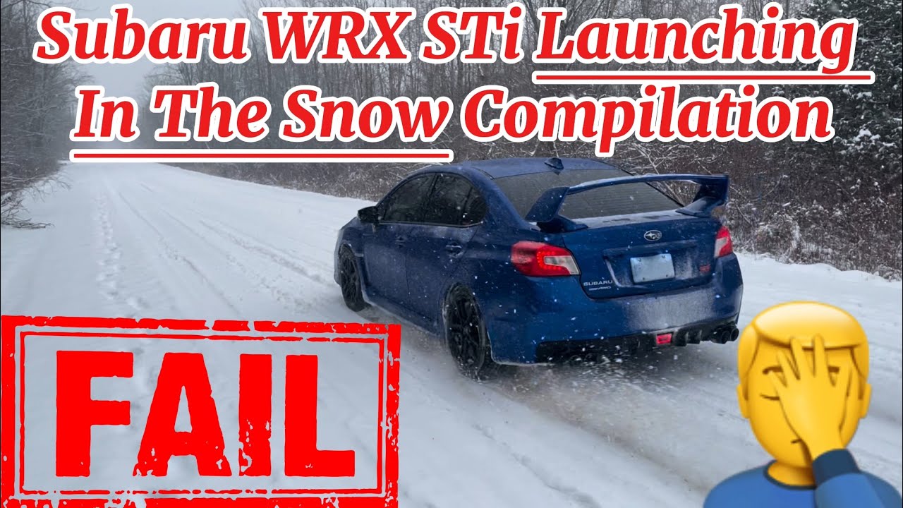 Subaru WRX STi Launching In The Snow Compilation - YouTube