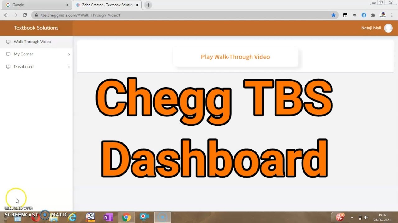 Chegg TBS dashboard || Chegg india || Chegg TBS || ItsNetaji - YouTube