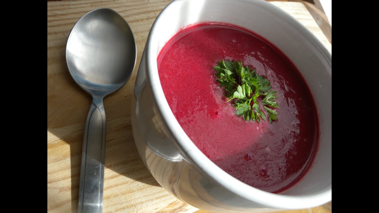 Recette de la soupe de betteraves - YouTube