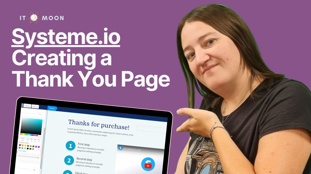 Systeme.io Creating a Thank You Page Step by Step Tutorial - YouTube
