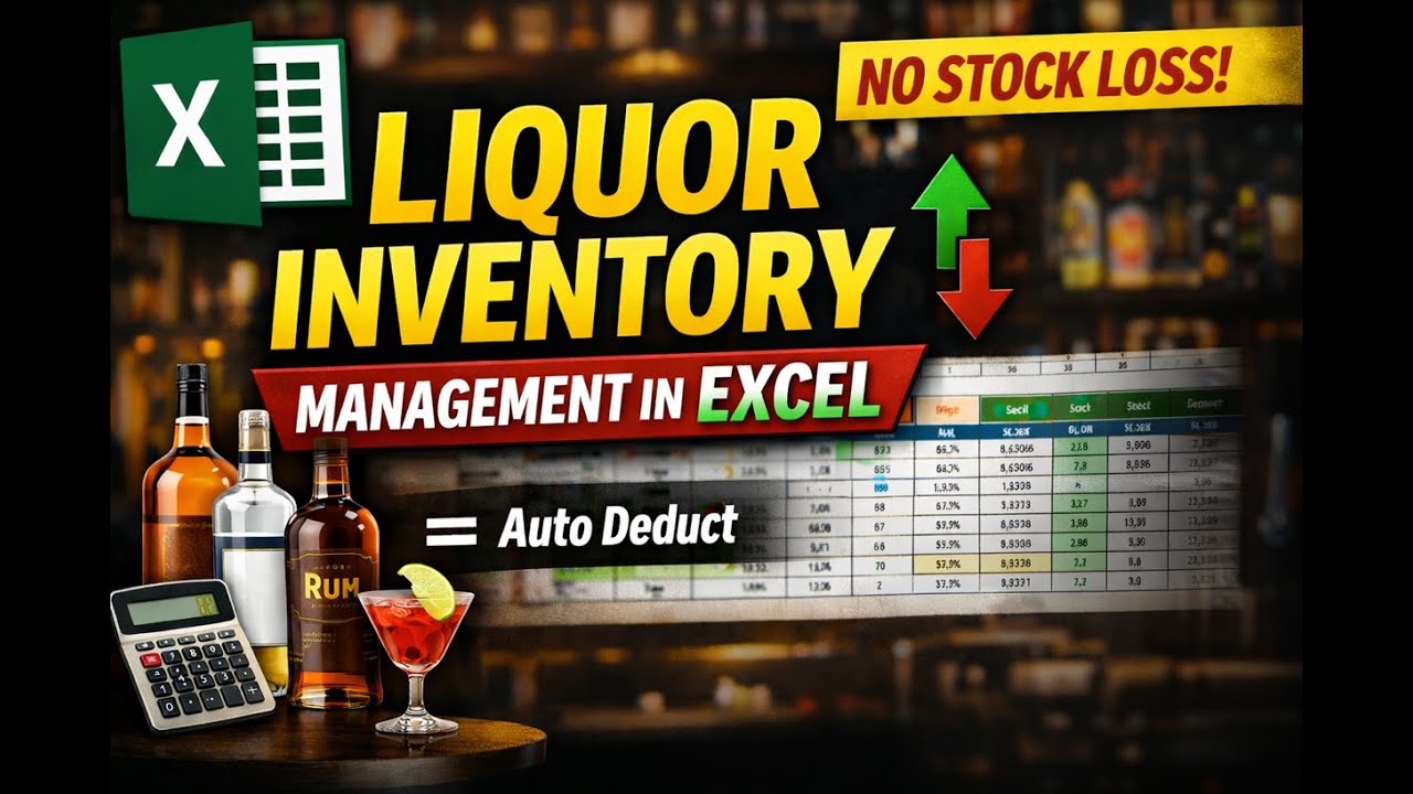 Liquor Inventory Management System in Excel 🍾 | Stock Control & Mixed ...