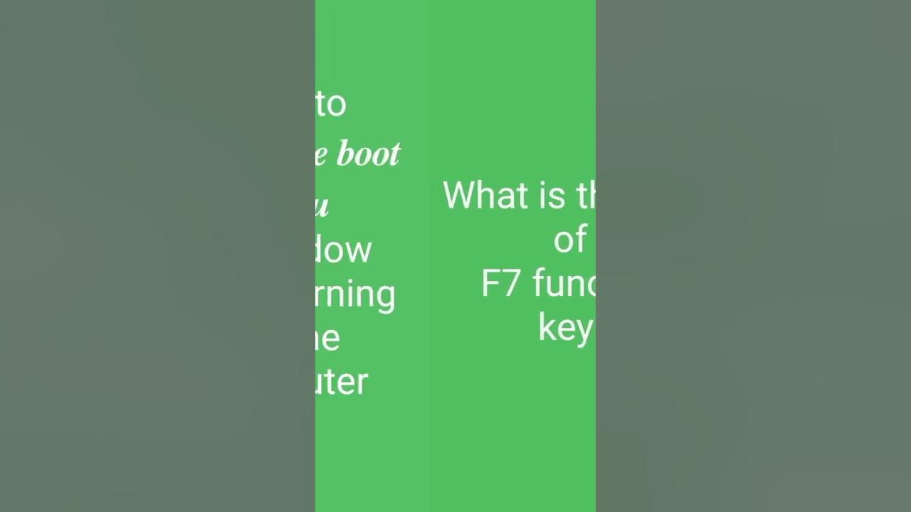 what is the use of F7 function key? #computerandtlover #shortcutkeys #shorts #computer#functions ...