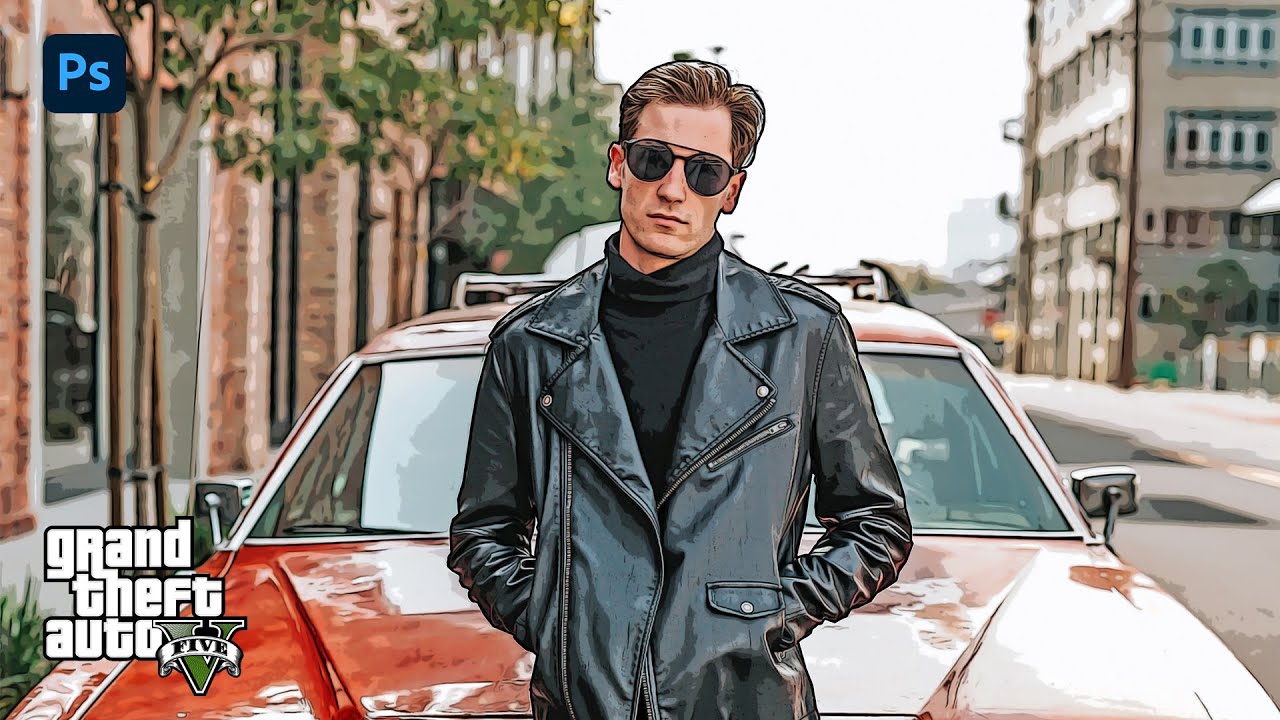 How to make GTA effect in photoshop - YouTube