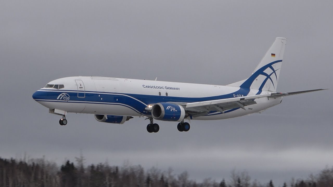 CargoLogic Germany - Boeing 737-48E(SF) - Landing & Takeoff - YouTube