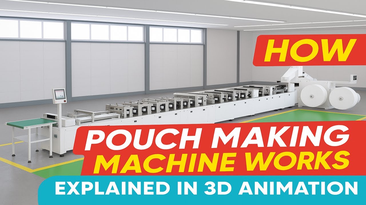 Plastic Bag & Pouch Making Machines | 3D Technical Machine Animation ...