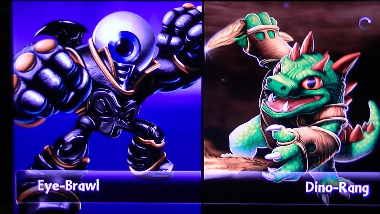 SKYLANDERS GIANTS EYE-BRAWL VS DINO RANG - YouTube