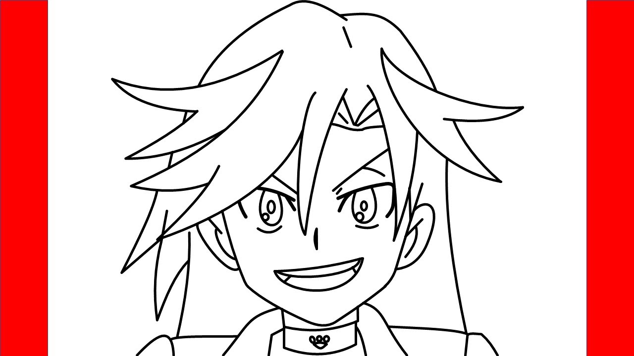 How To Draw Zac The Sunshine From Beyblade - Step By Step Drawing - YouTube