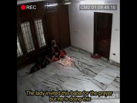 fake baba trying to  touch the girl  #thsrki qom