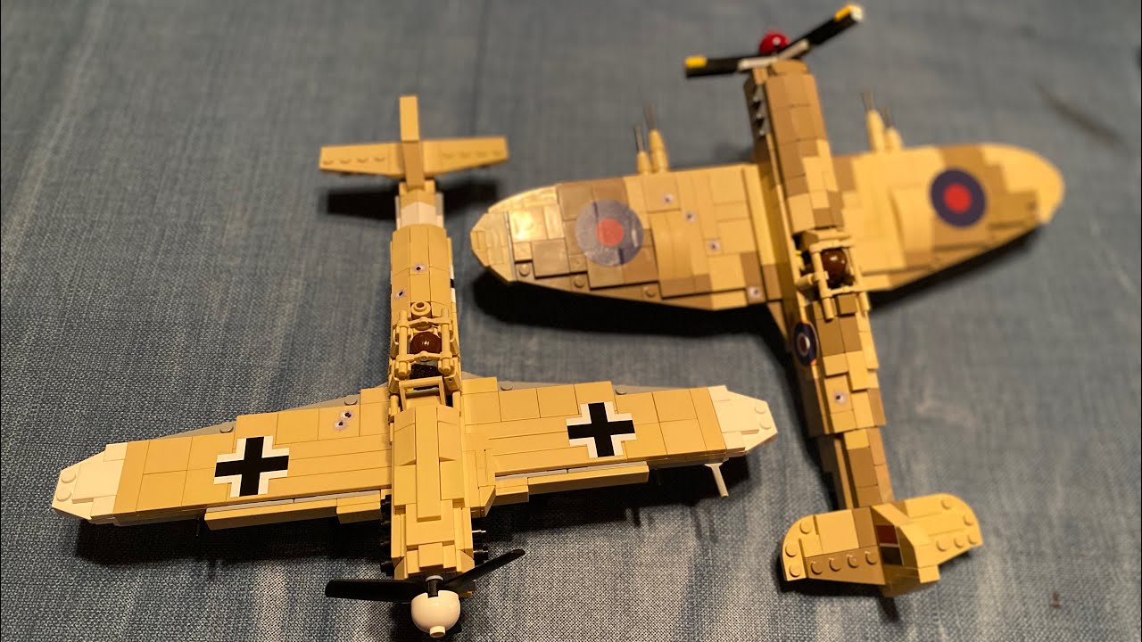 Brickmania Rats & Foxes Spitfire & Bf 109 Speed Builds - YouTube