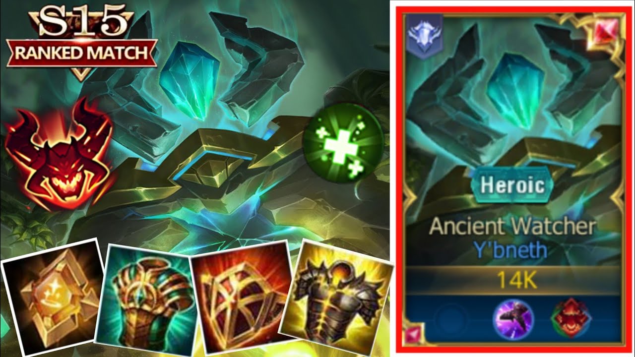 ROV : ลงแรงค์ Y'bneth ต้นไม้ (คอน35ดาว) ออกของโหด+รูน+พลังแฝง !! - YouTube