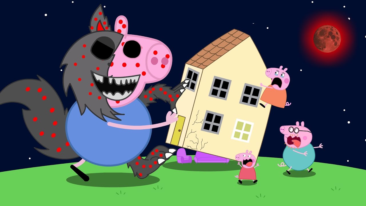 The Great Wolf Visits Peppa's House In The Mountains!!! Peppa Pigggg ...