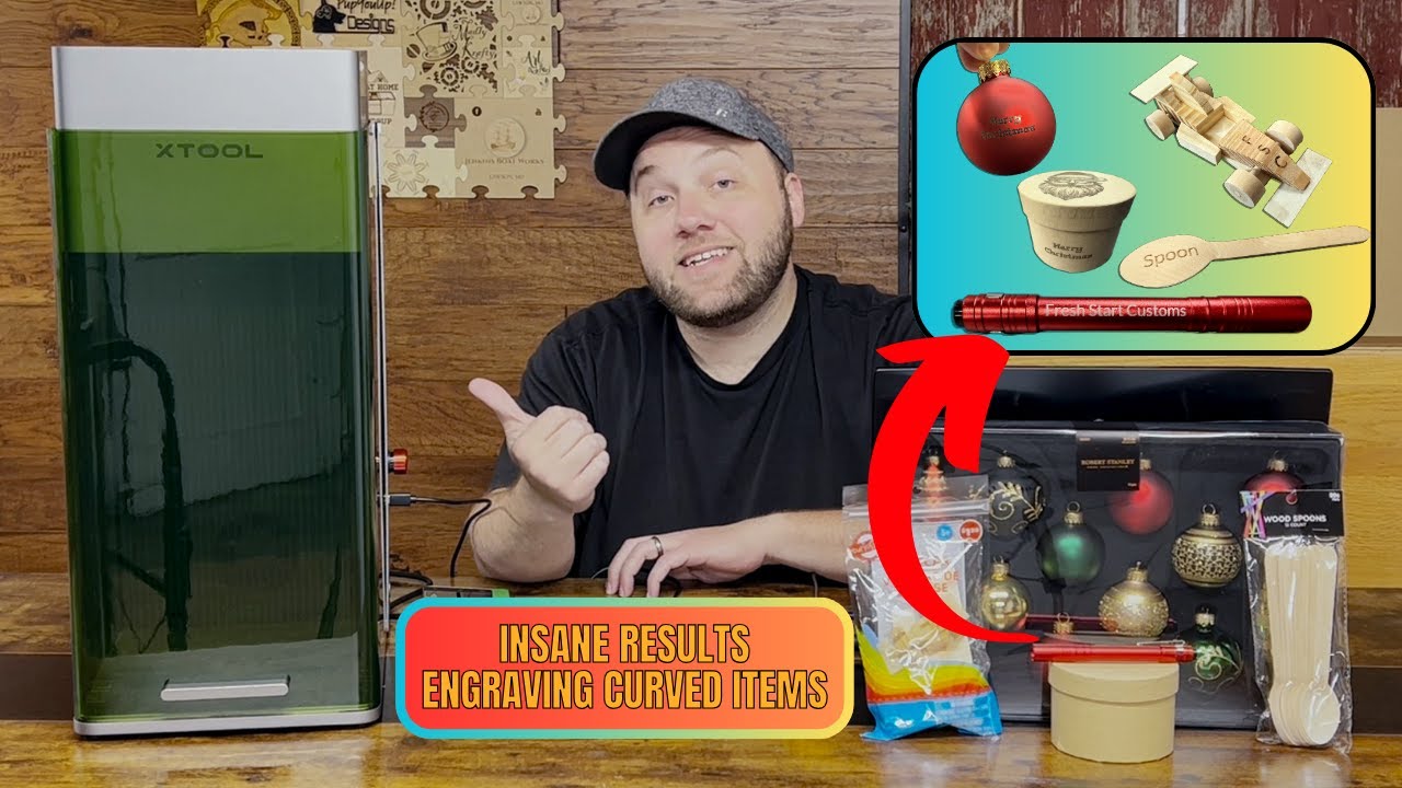 Engraving Curved Objects with F1 Ultra (So Easy) - YouTube