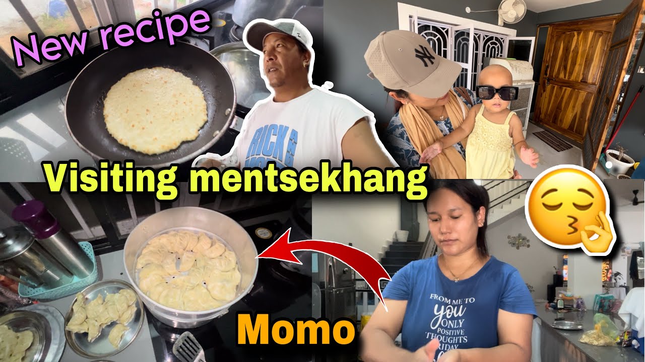 NEW RECIPE FOR BREAKFAST 🥞 || Visiting Mentse-Khang || MAKING MOMO 🥟 ...