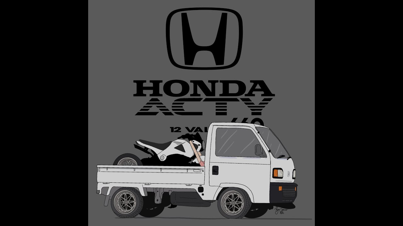 Turning my Honda Acty into a cartoon! - YouTube